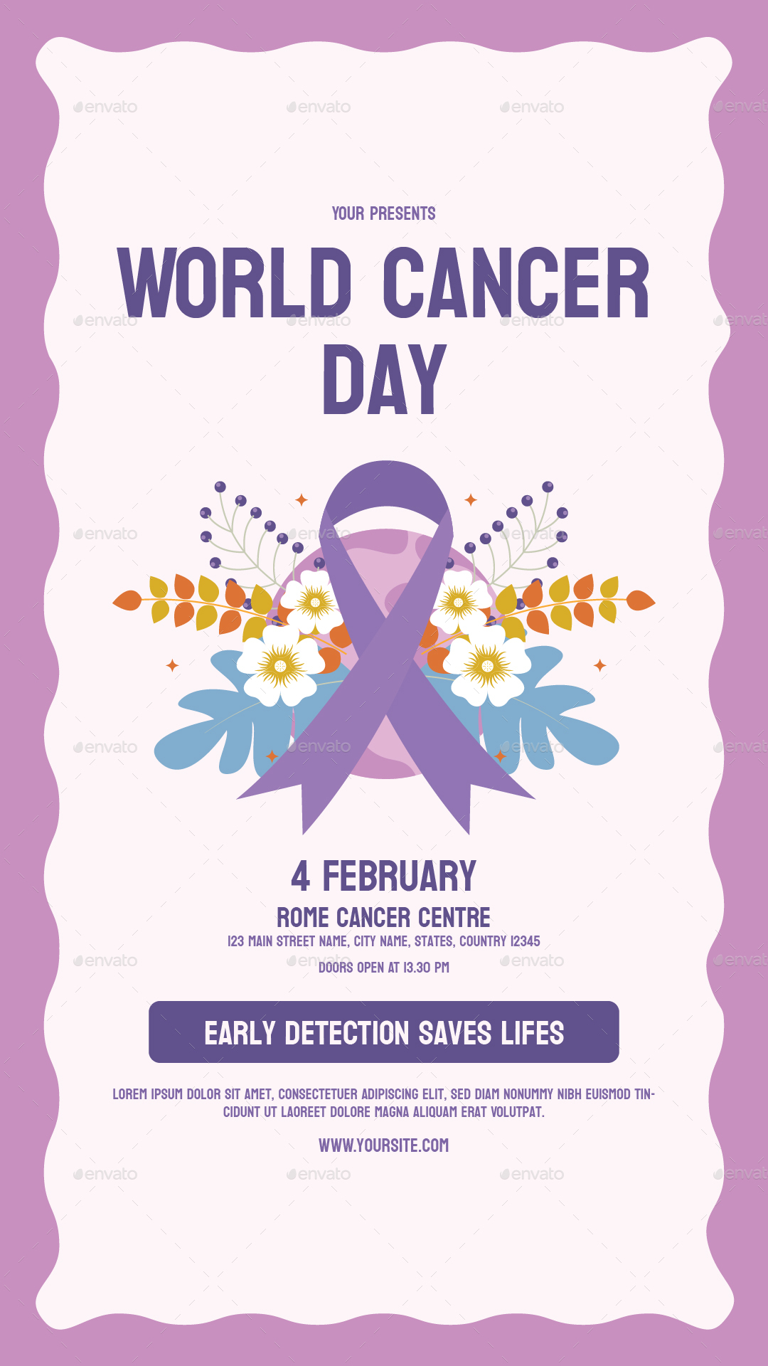 World Cancer Day Flyer, Print Templates | GraphicRiver
