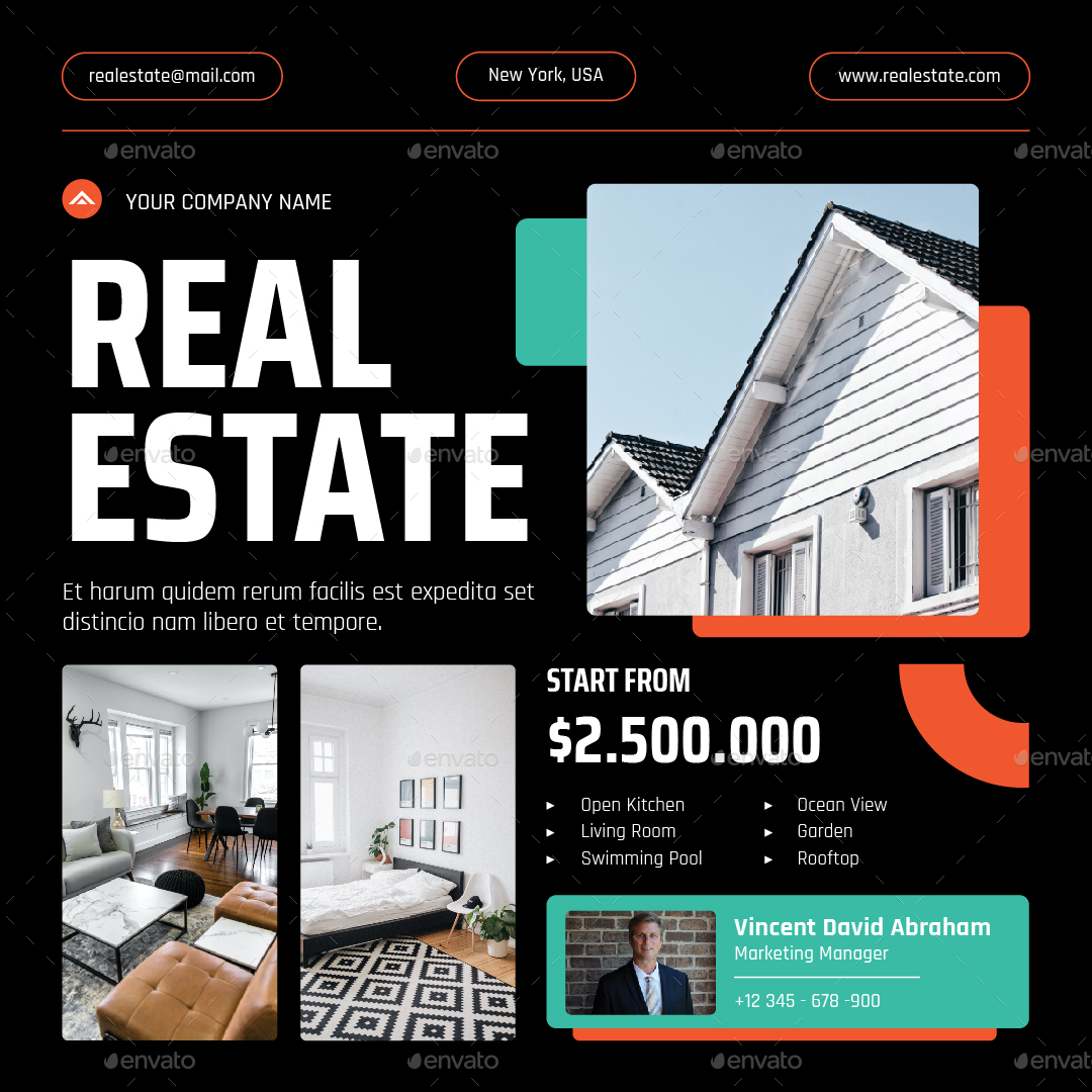 Creative Real Estate Flyer, Print Templates | GraphicRiver