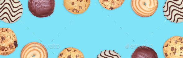 cookies and biscuits border frame with copy space Stock Photo by ...