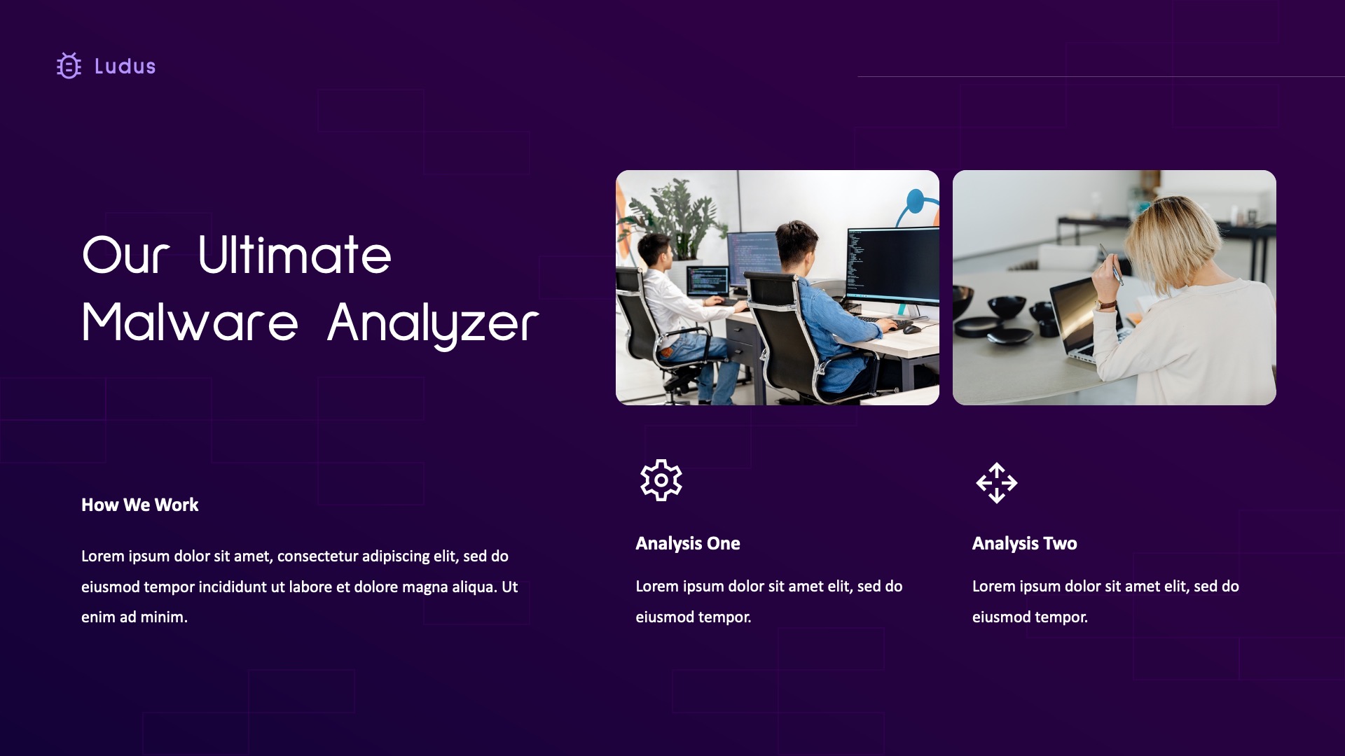Ludus - Malware Analysis Presentation Google Slides, Presentation Templates