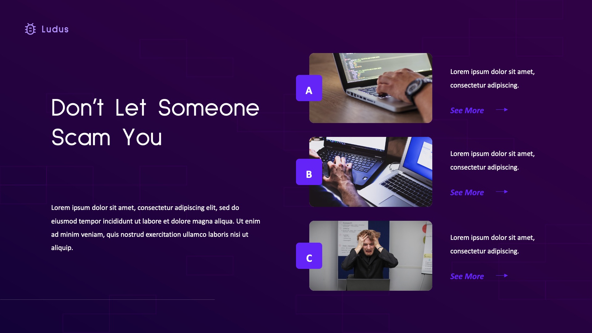 Ludus - Malware Analysis Presentation Google Slides, Presentation Templates
