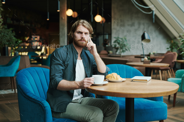 Modern guy calling by phone Stock Photo by Media_photos | PhotoDune