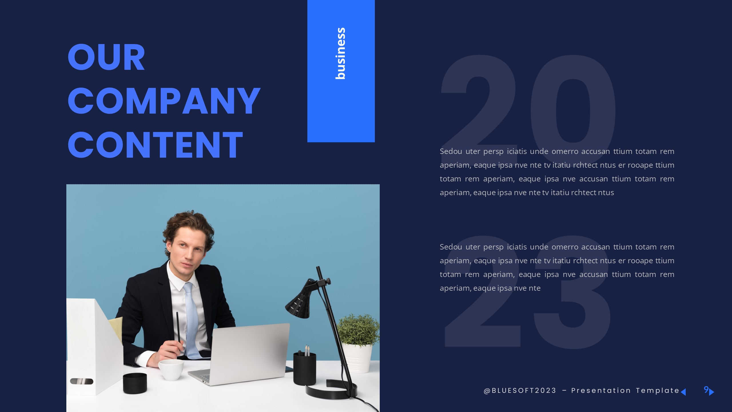 Blue Soft - PowerPoint Presentation Template, Presentation Templates