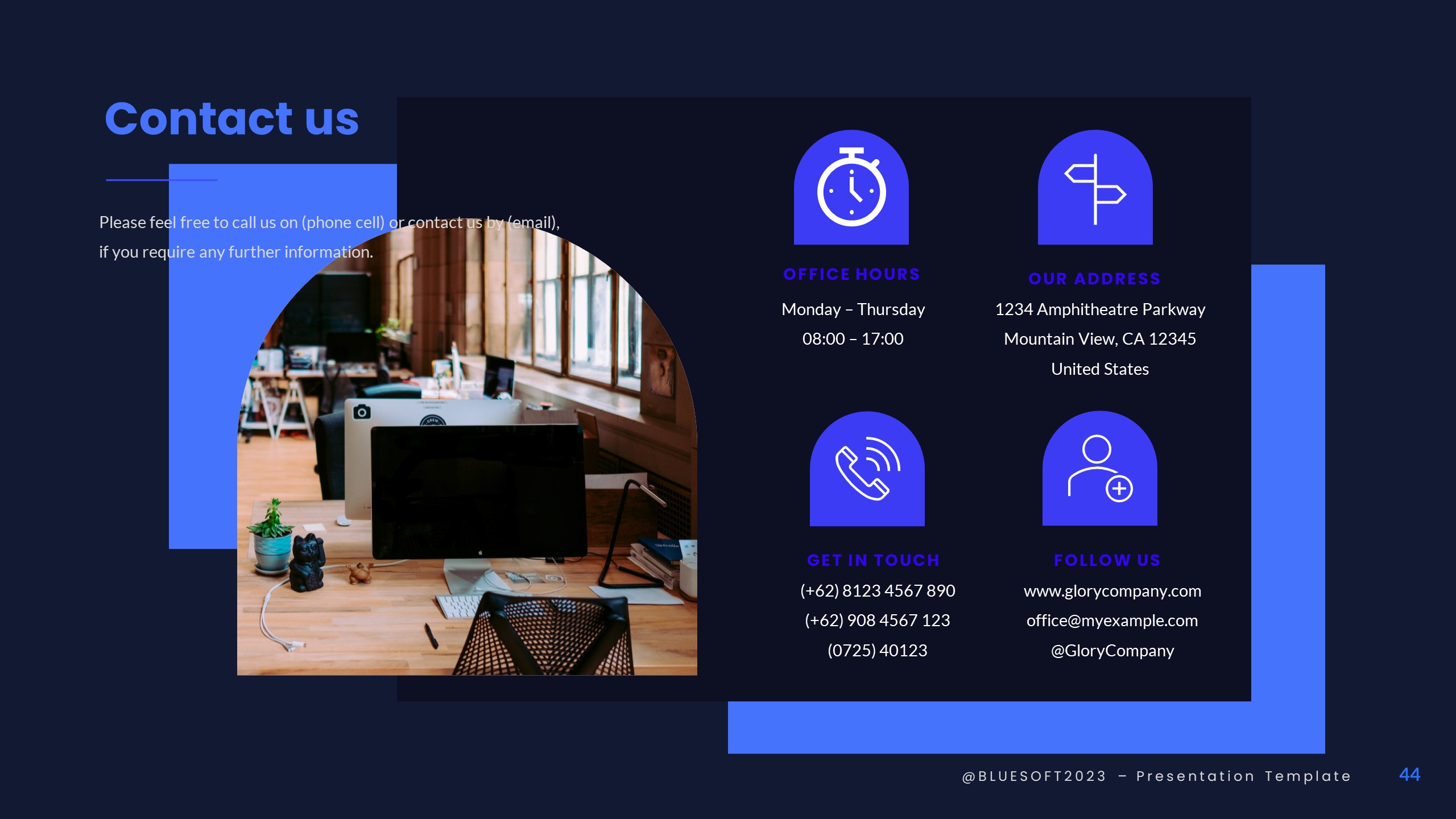 Blue Soft - PowerPoint Presentation Template, Presentation Templates