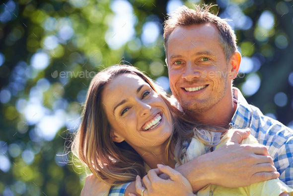 Showing Their Love Portrait Of An Affectionate Couple Outside In The