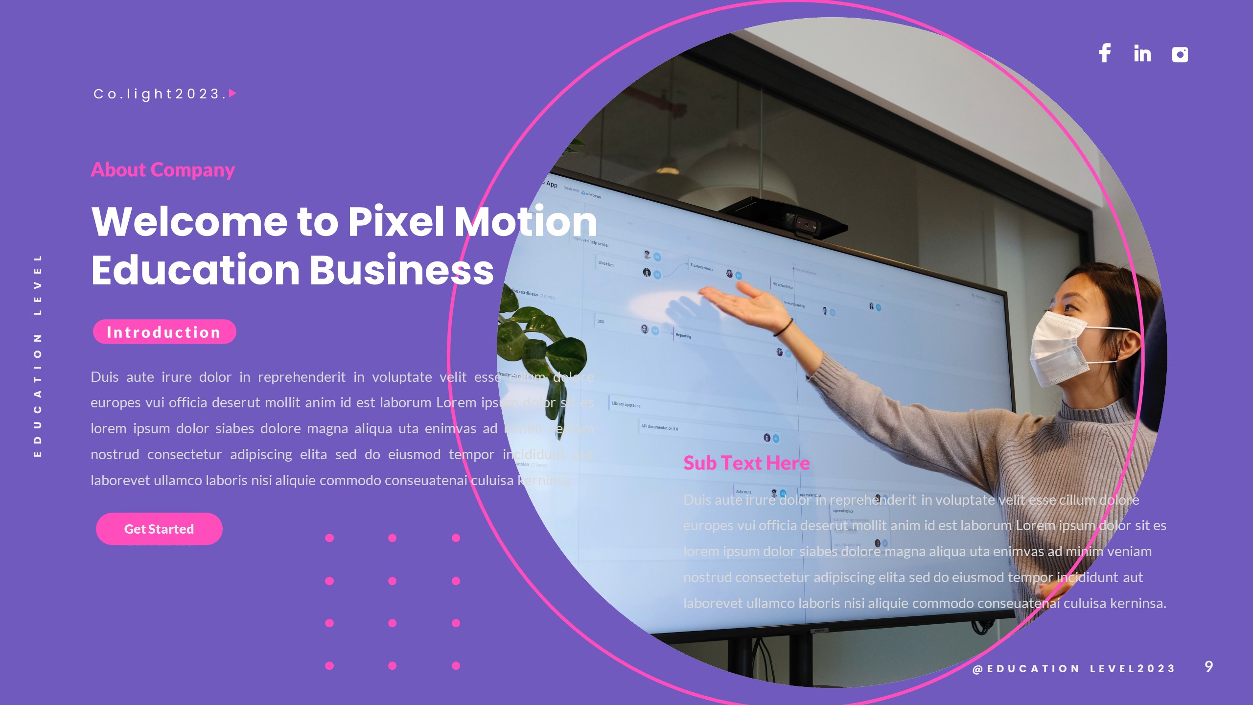 Education Level - PowerPoint Presentation Template, Presentation Templates