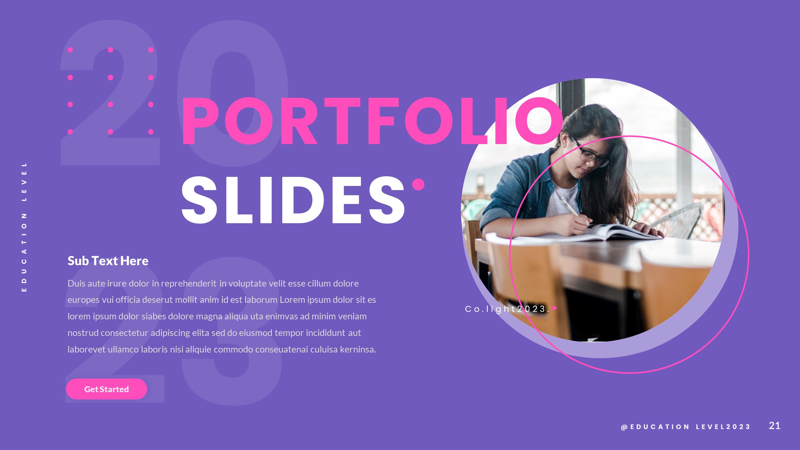 Education Level - PowerPoint Presentation Template, Presentation Templates