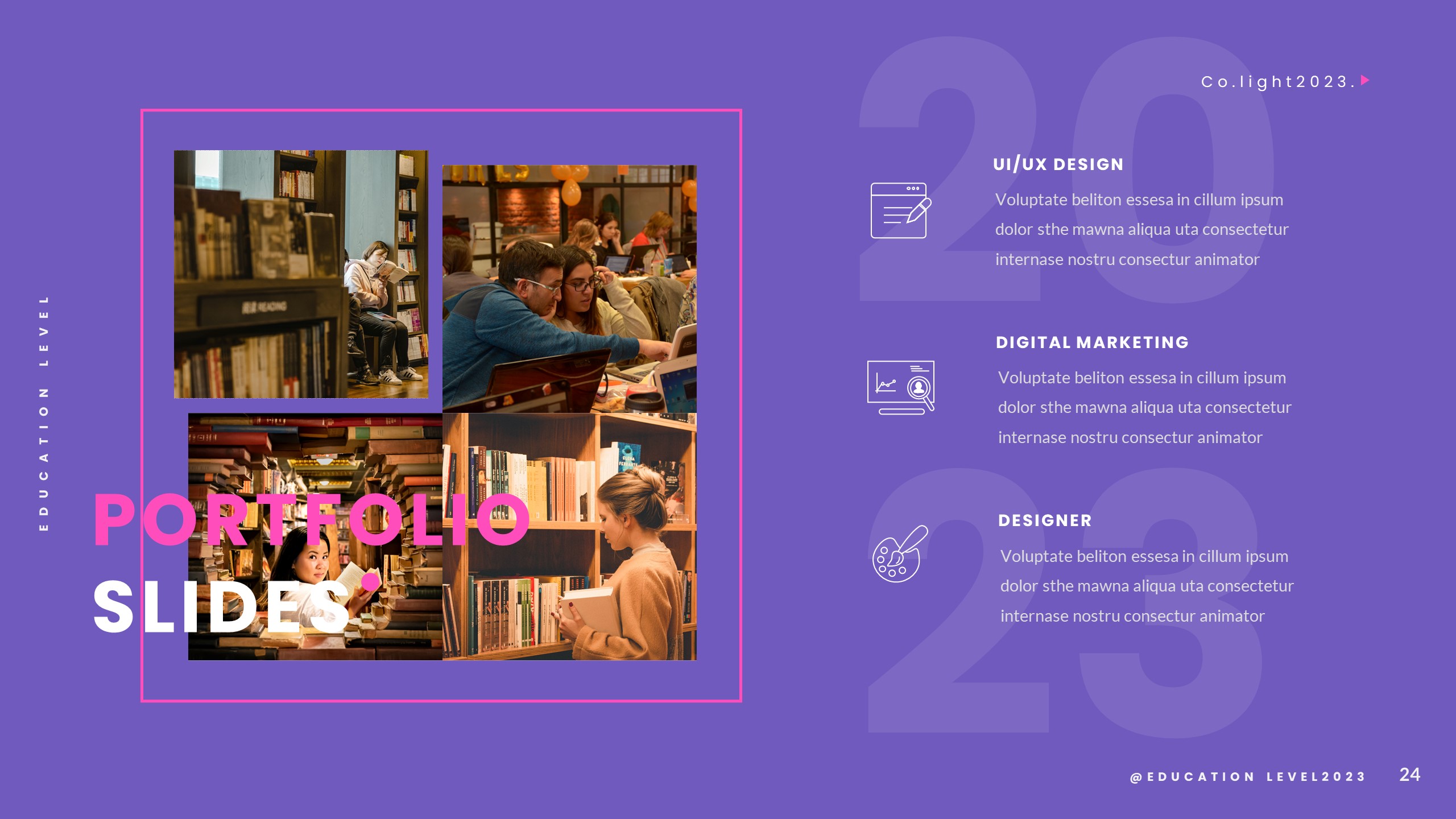 Education Level - PowerPoint Presentation Template, Presentation Templates