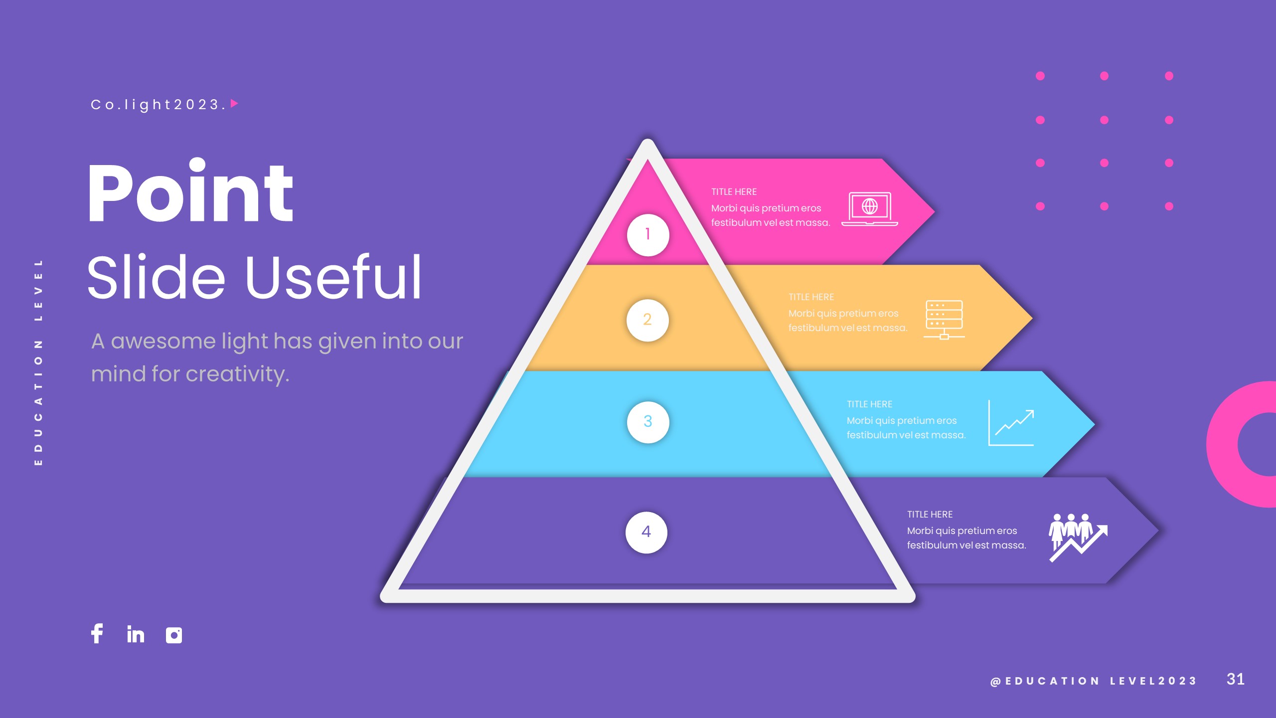 Education Level - PowerPoint Presentation Template, Presentation Templates