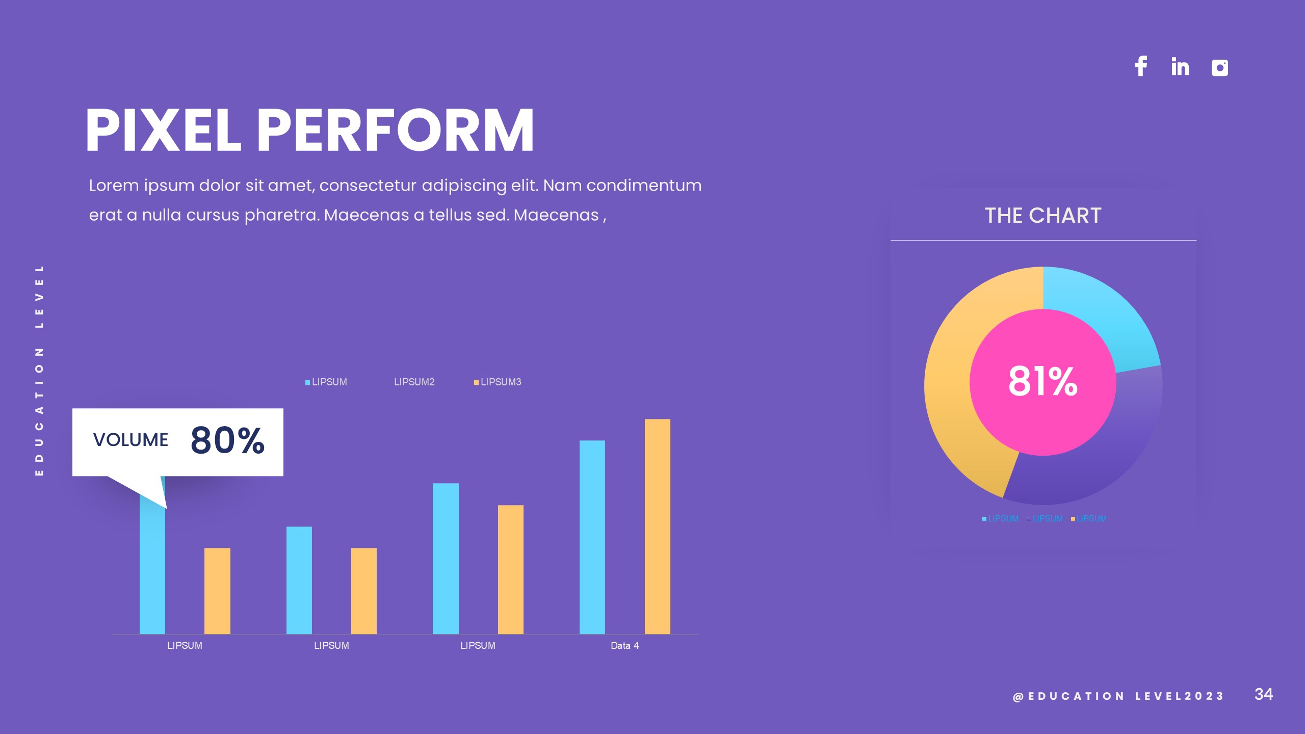 Education Level - PowerPoint Presentation Template, Presentation Templates