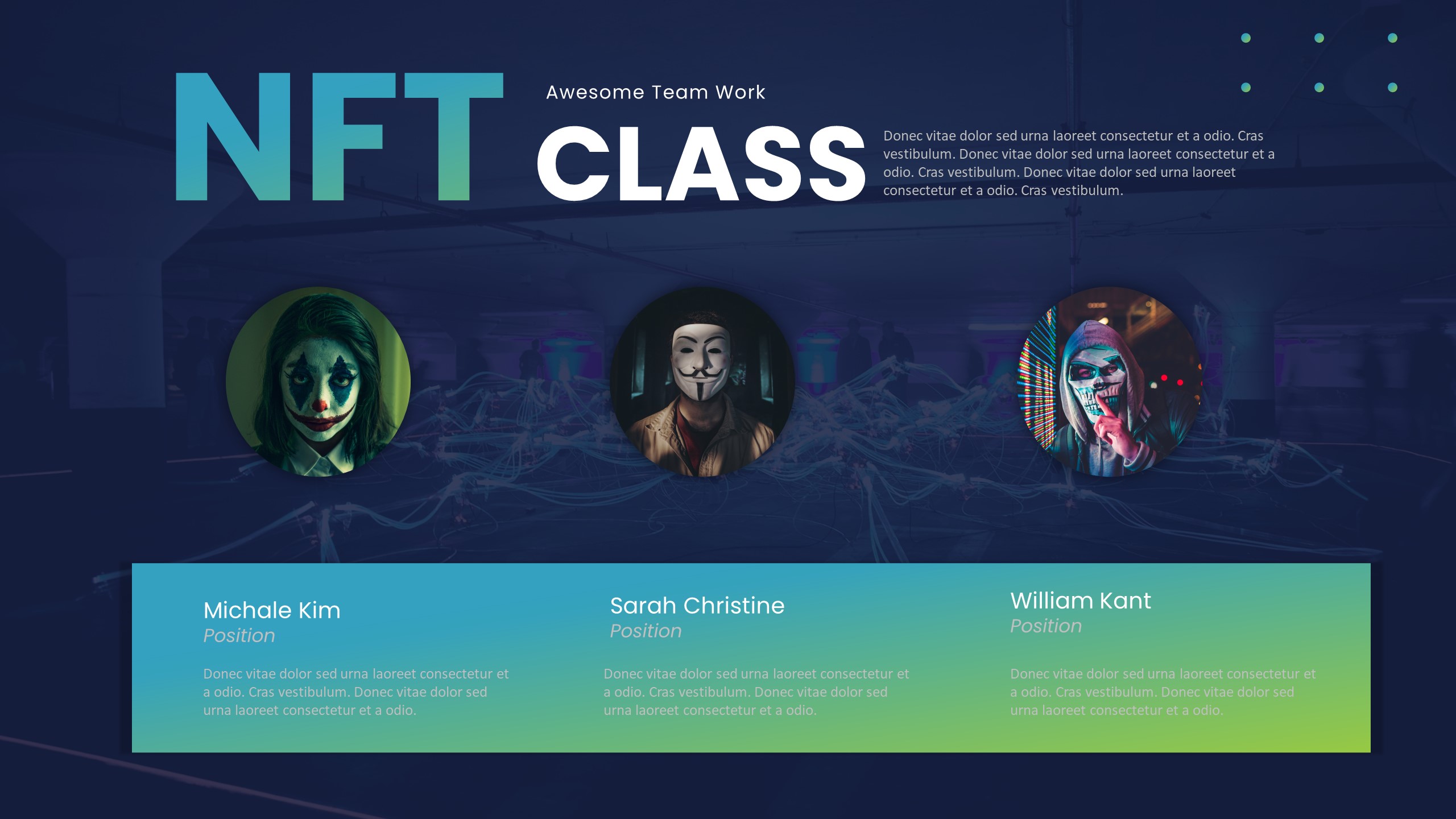 NFT Class - PowerPoint Presentation Template, Presentation Templates