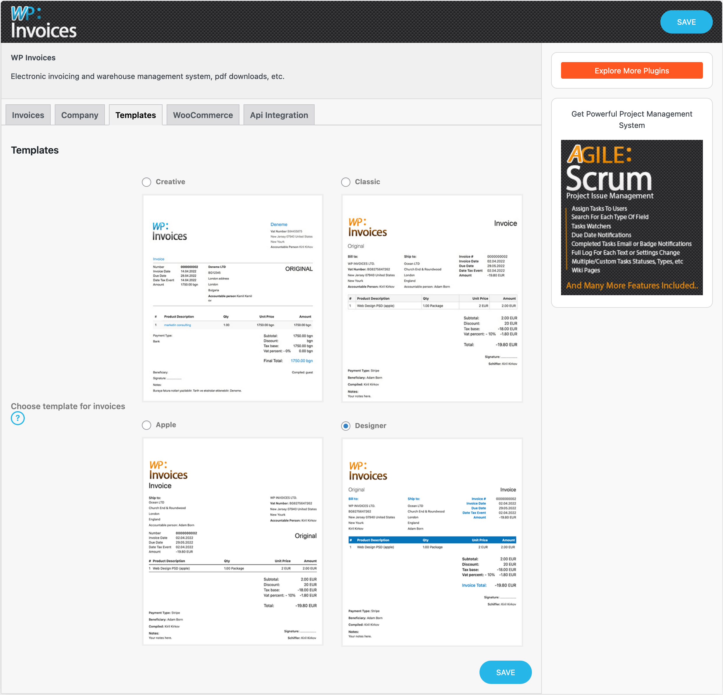 WP Invoices - PDF Electronic Invoicing System by kirilkirkov | CodeCanyon