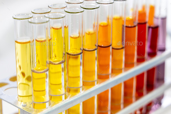 colorful test tubes in a chemical laboratory Stock Photo by ...