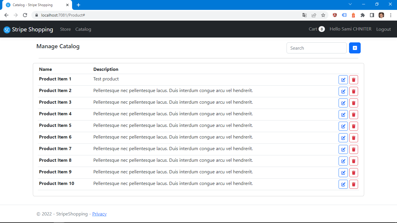 Shopping Cart Stripe Payment Starter Kit ASP.NET CORE by schniter ...