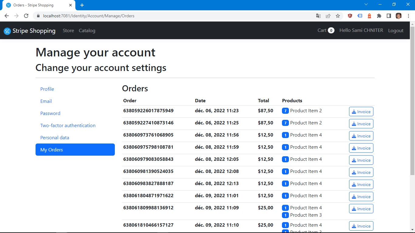 Shopping Cart Stripe Payment Starter Kit Asp Net Core By Schniter