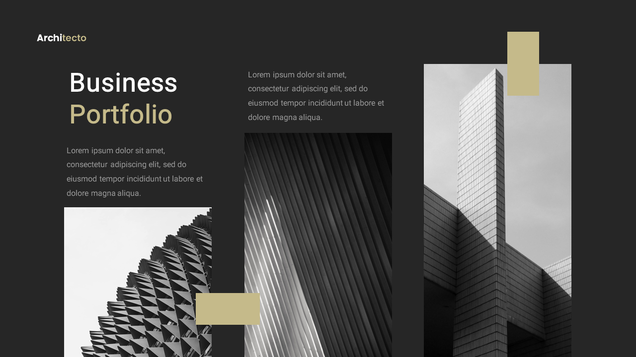 Architecto - Architecture Google Slides Template, Presentation Templates