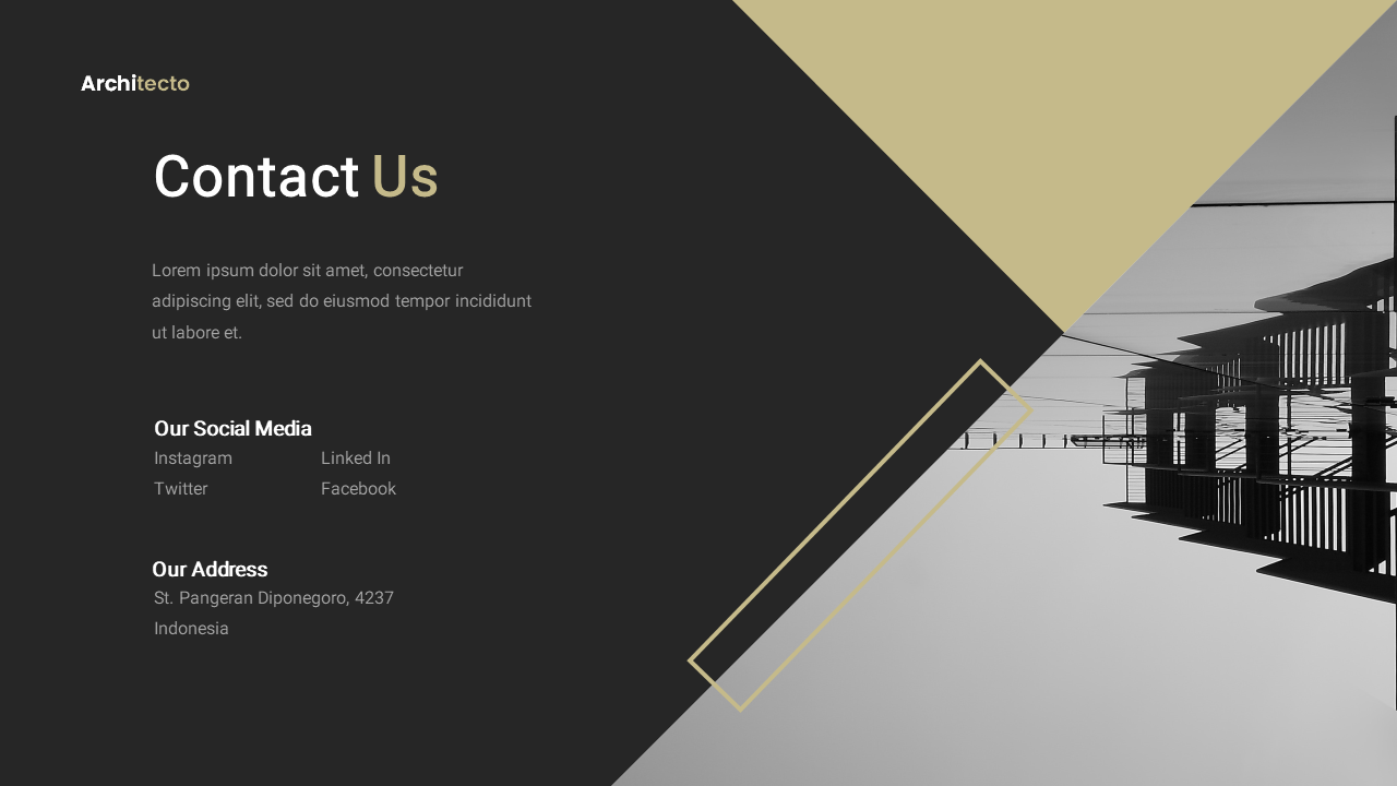 Architecto - Architecture Google Slides Template, Presentation Templates