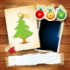 Christmas Card with Paper Elements, Vectors | GraphicRiver