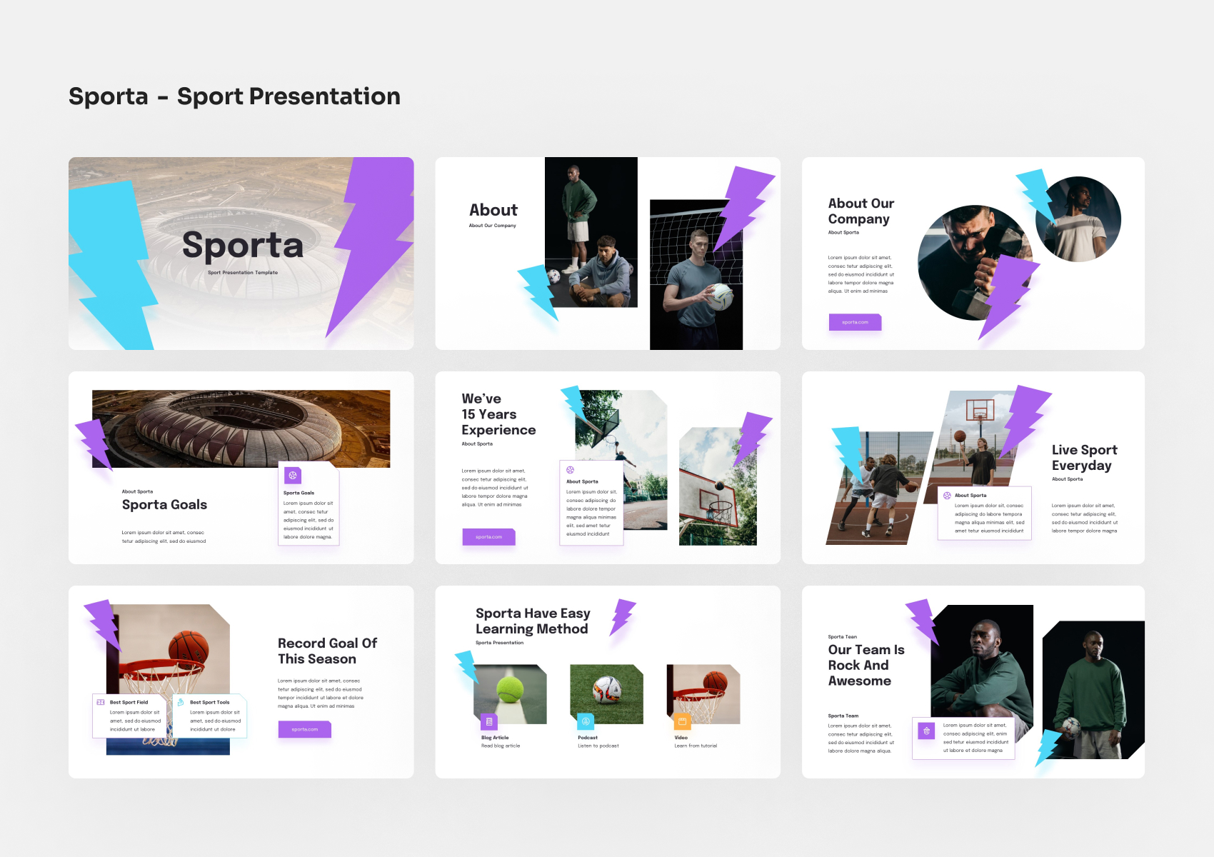 Sporta - Sport Keynote Presentation, Presentation Templates | GraphicRiver