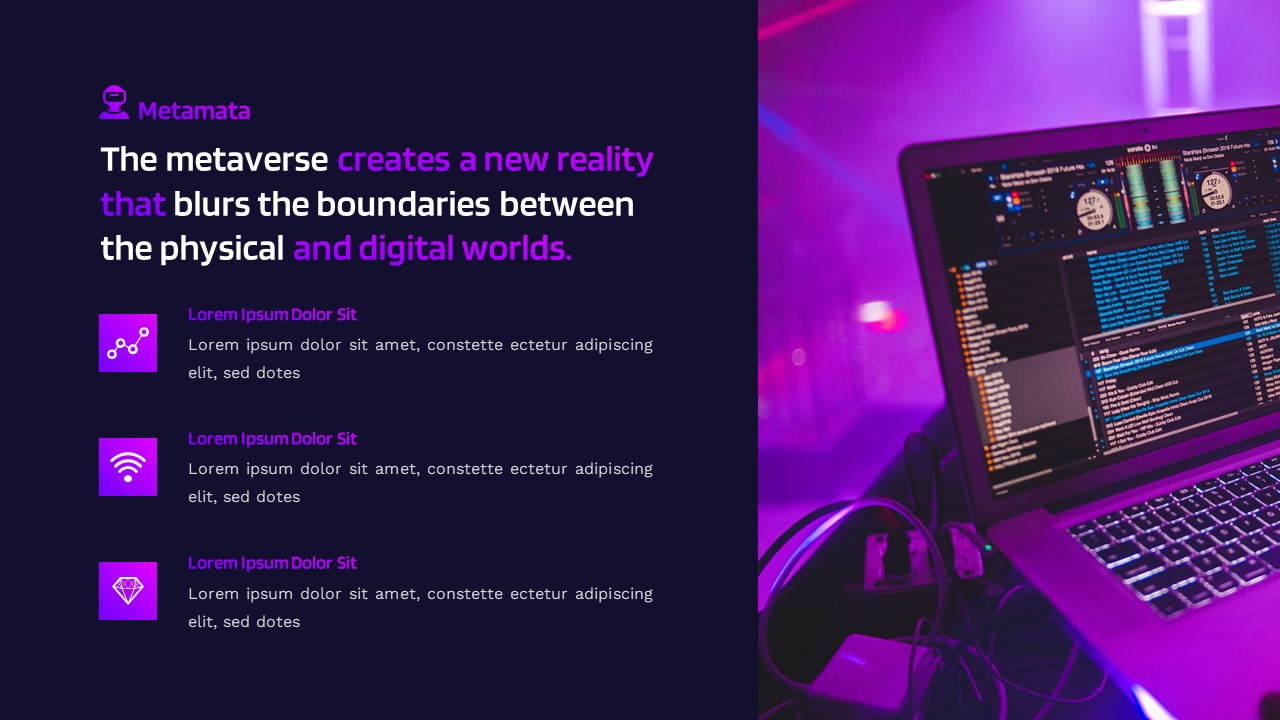 Metamata - Metaverse & IT Technology Powerpoint Template, Presentation ...