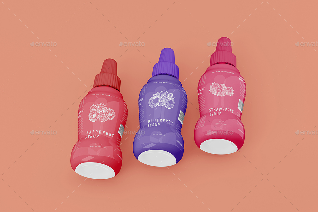 Bundle Syrup Bottle Mockup, Graphics | GraphicRiver