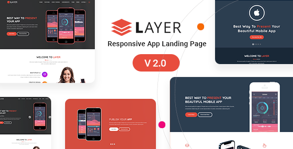 Layer - Responsive App Landing Page HTML Template by zozothemes ...