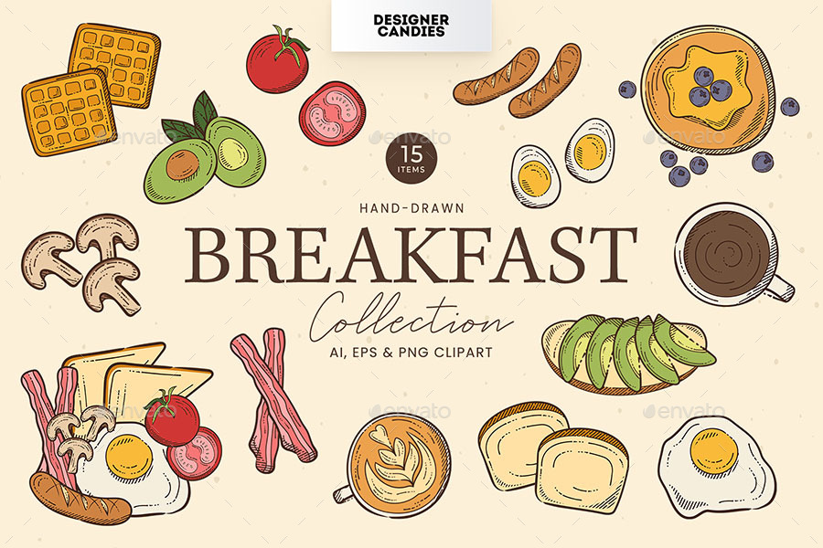 Breakfast Illustrations, Graphics | GraphicRiver