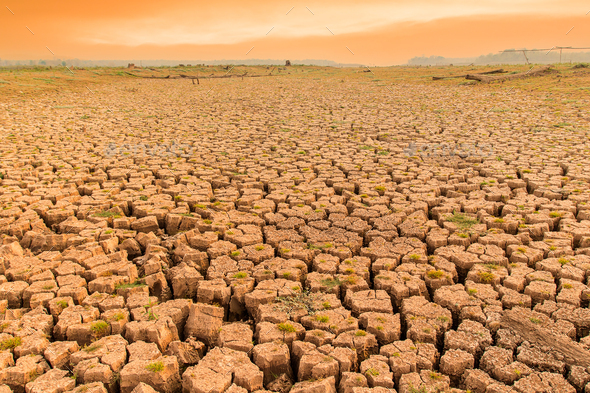 Cracked dry land without water.Abstract background. Stock Photo by ...