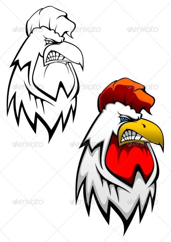Mean Rooster Cartoon