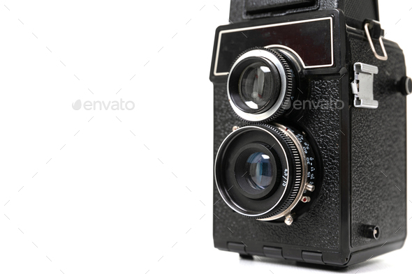 camera with two lenses, vintage model Stock Photo by traimakivan ...