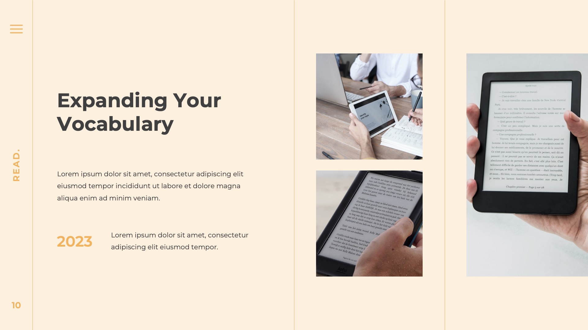 Read - Digital Book Library Application PowerPoint, Presentation Templates