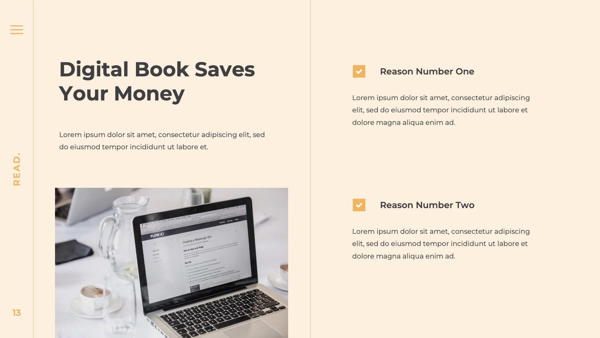 Read - Digital Book Library Application PowerPoint, Presentation Templates