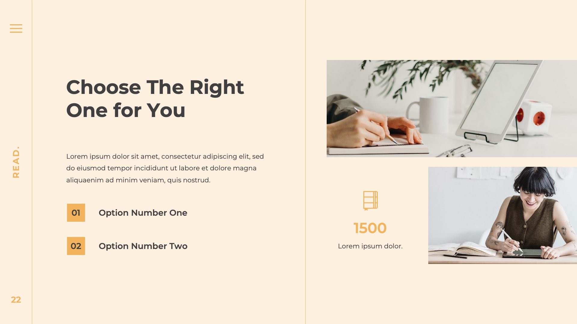 Read - Digital Book Library Application PowerPoint, Presentation Templates