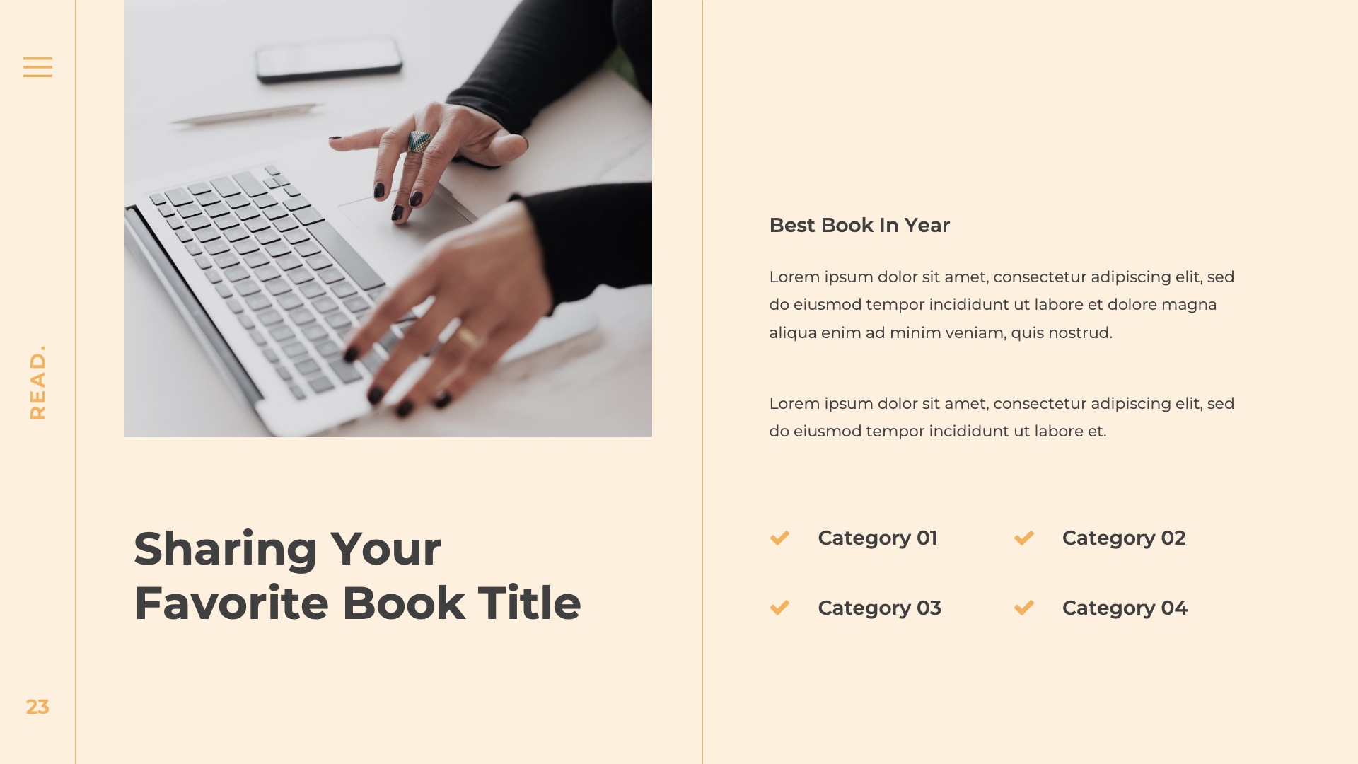 Read - Digital Book Library Application PowerPoint, Presentation Templates