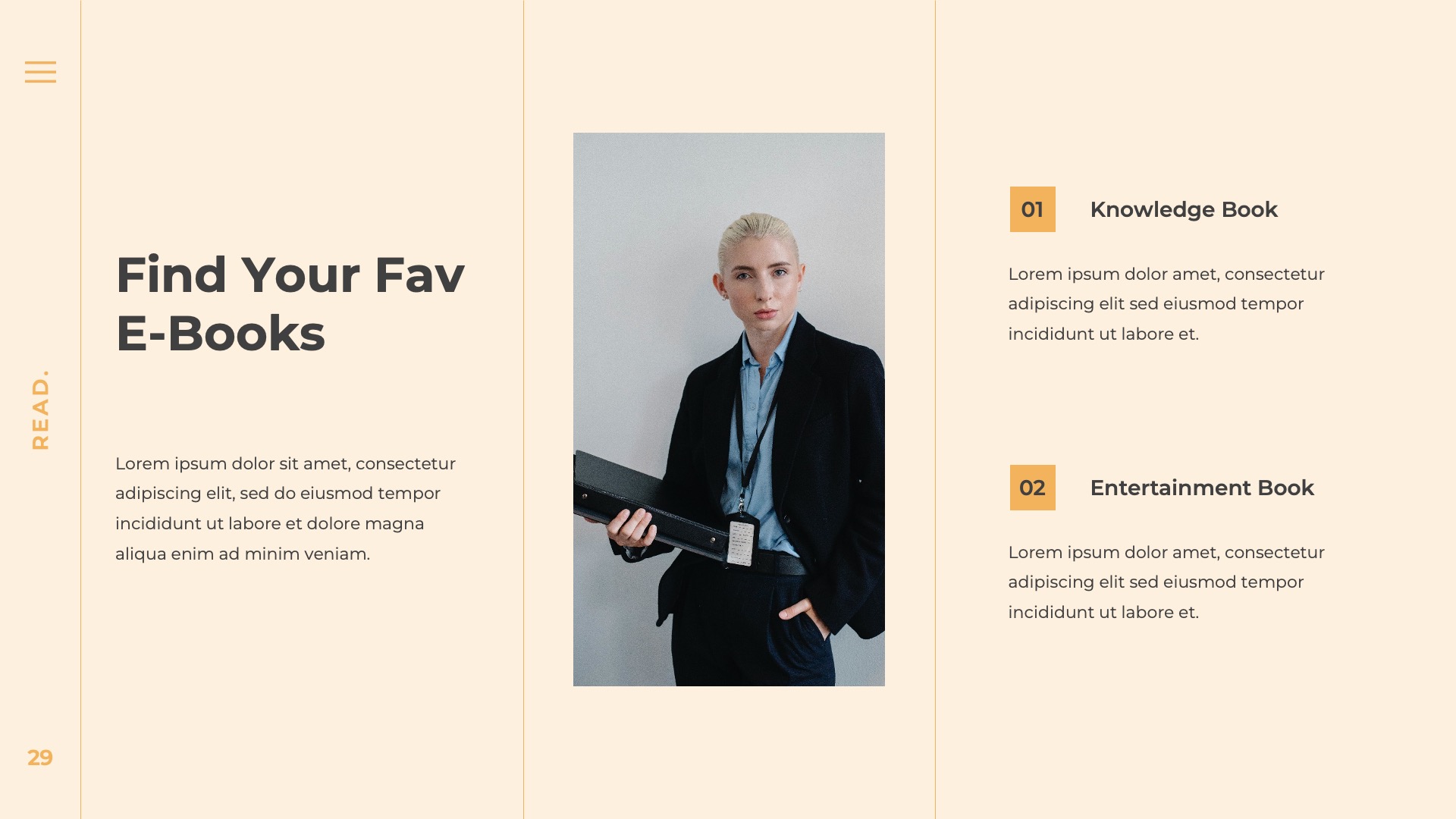 Read - Digital Book Library Application PowerPoint, Presentation Templates