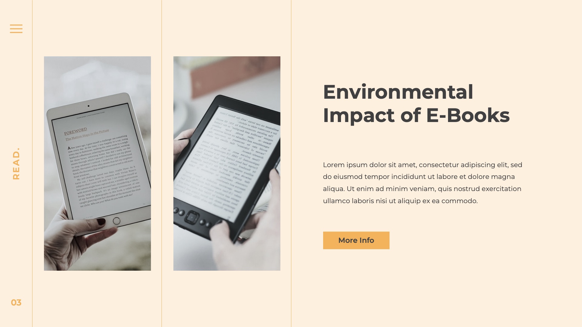 Read - Digital Book Library Application PowerPoint, Presentation Templates