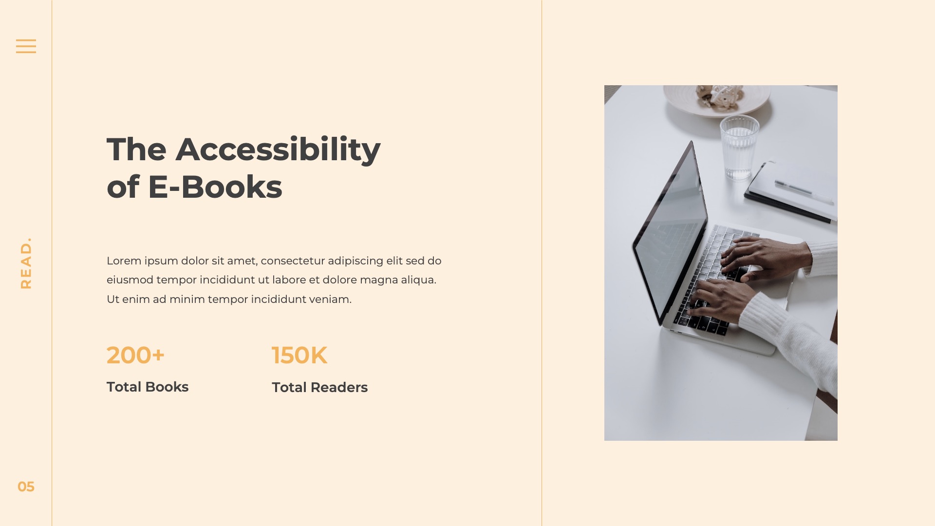 Read - Digital Book Library Application PowerPoint, Presentation Templates