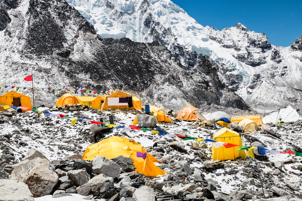 Mount Everest base camp Stock Photo by Slepitssskaya | PhotoDune