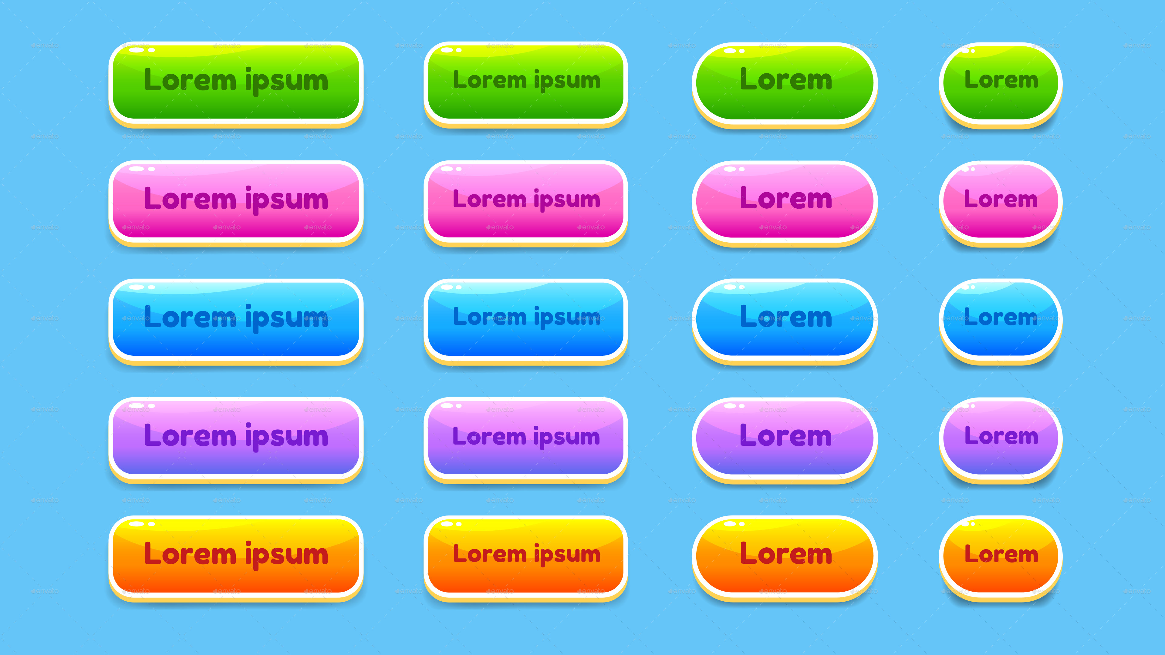 UI Game Kit Casual, Game Assets | GraphicRiver