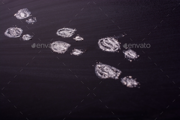 Chalkboard drawing of footprints Stock Photo by wirestock | PhotoDune