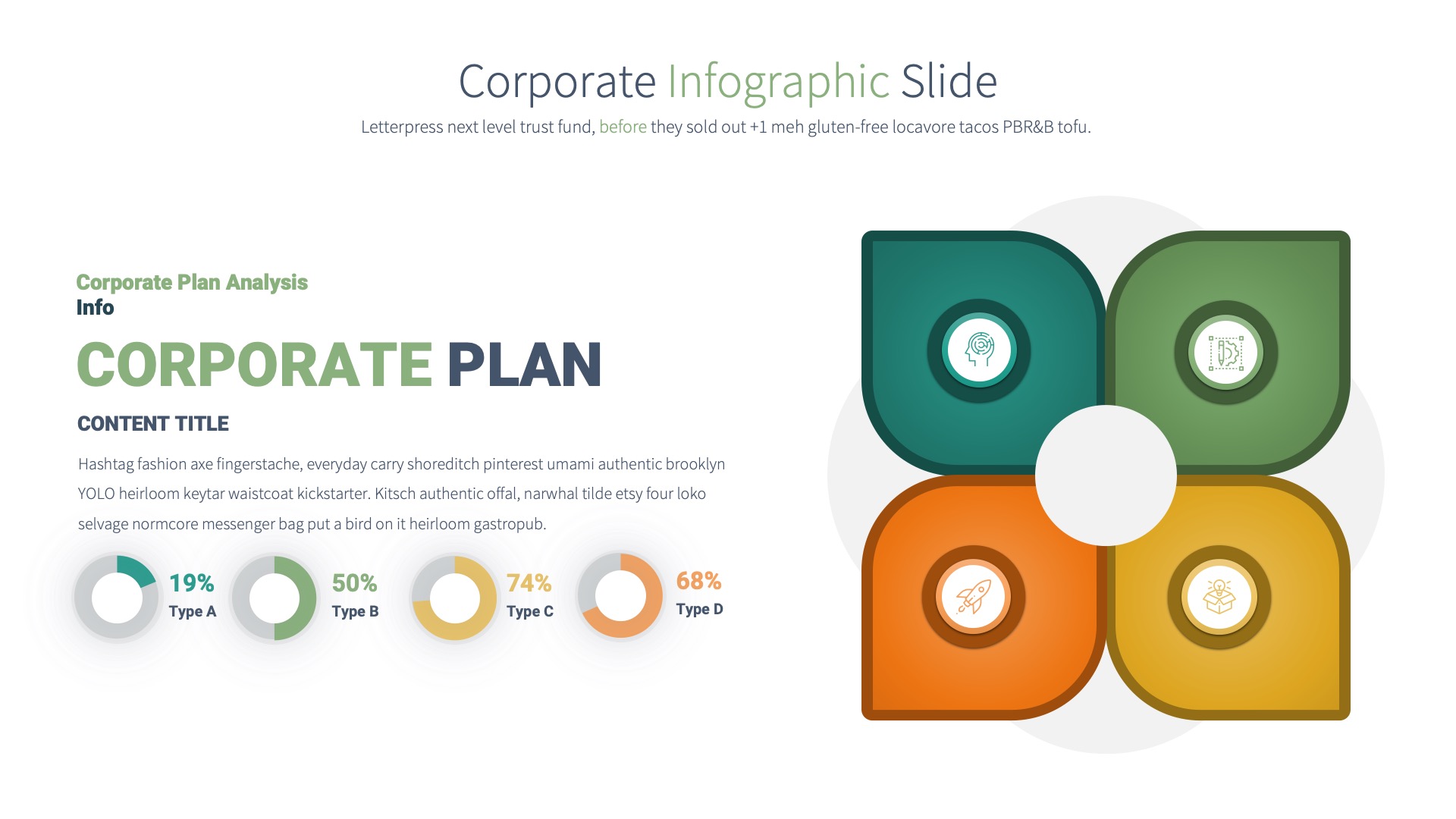 Corporate - PowerPoint Infographics Slides, Presentation Templates