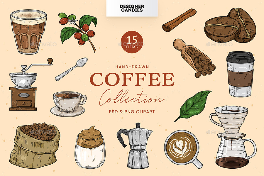 Coffee Clipart Illustrations, Graphics | GraphicRiver