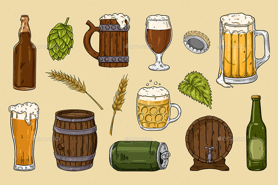 Beer Clipart Illustrations, Graphics | GraphicRiver