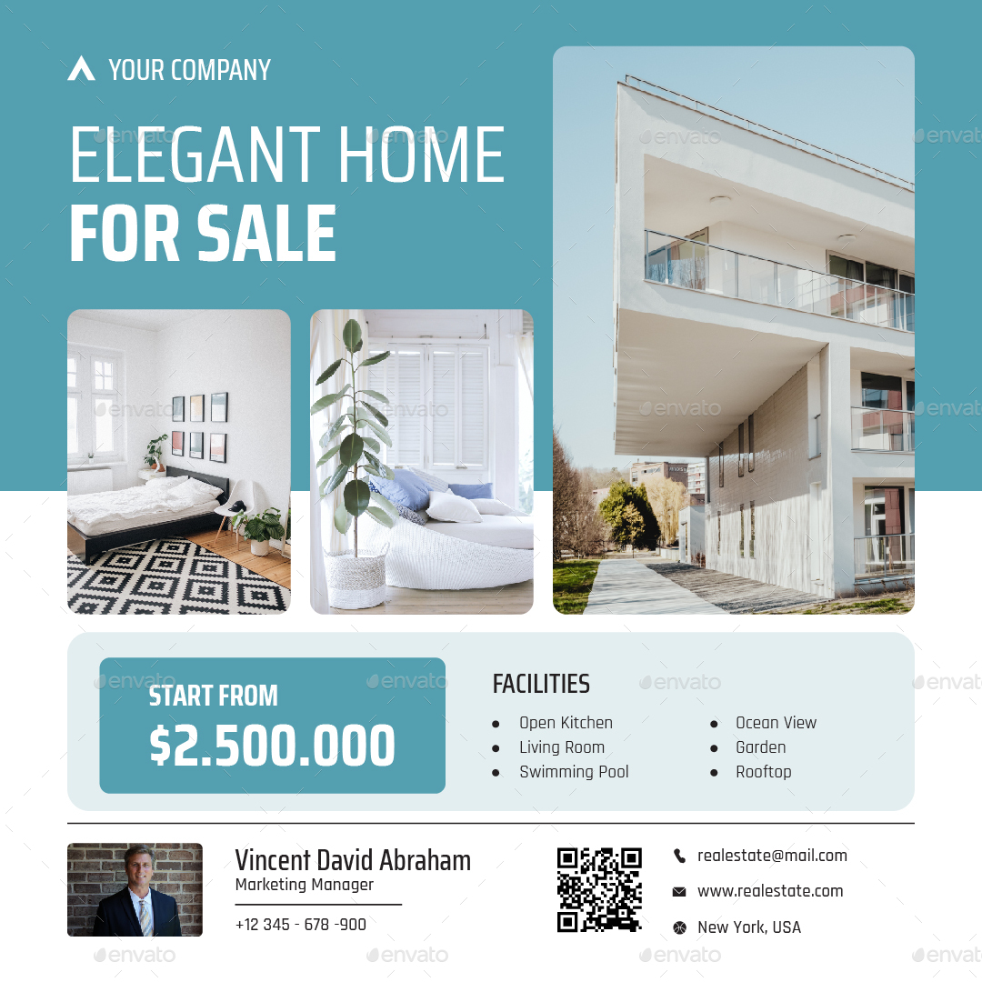 Modern Clean Real Estate Flyer, Print Templates | GraphicRiver
