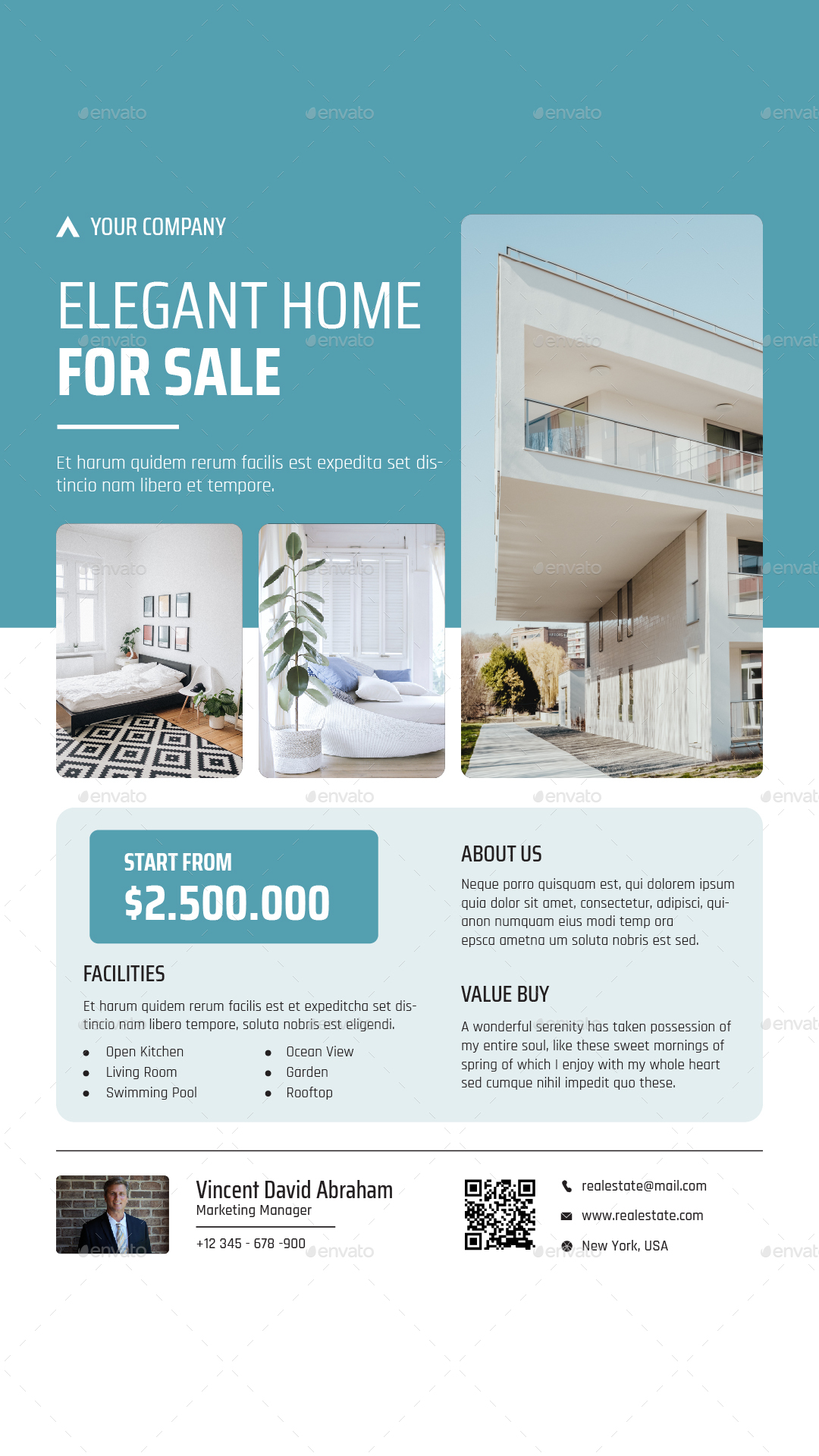 Modern Clean Real Estate Flyer, Print Templates | GraphicRiver