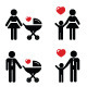 Single Parent Sign - Family Icons, Vectors | GraphicRiver