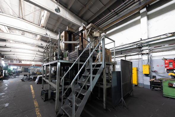 Photo of modern automatic automobile manufacturing workshop. Car ...