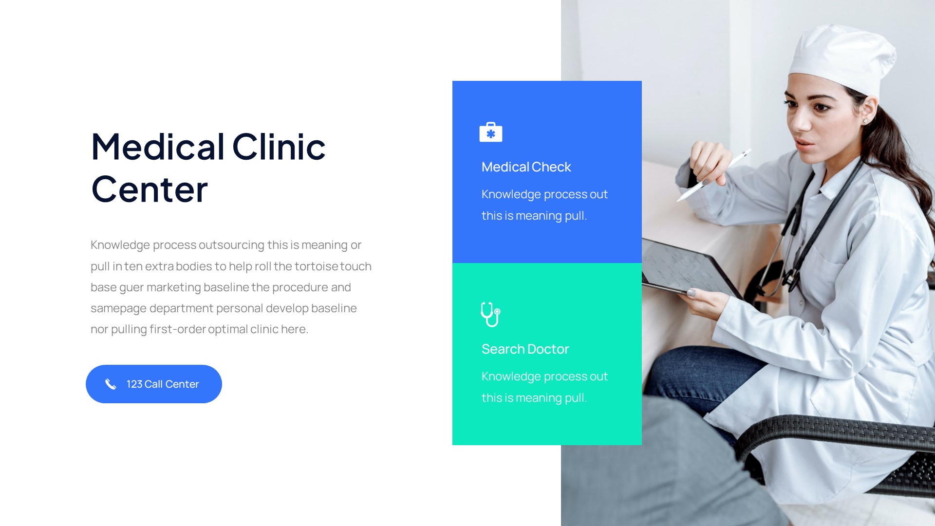 Polyclinic - Medical Clinic Google Slides Template, Presentation Templates