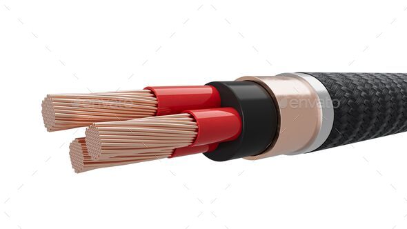 Electrical copper core multi strand cables. Single-core, two-core and ...