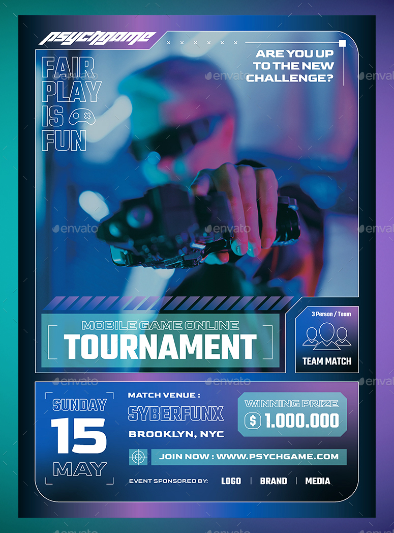 Game Tournament Flyer, Print Templates | GraphicRiver